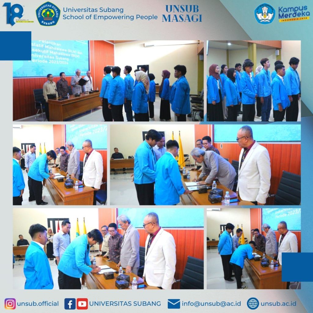 Pelantikan BLM dan BEM Universitas Subang Periode 2023/2024 ...